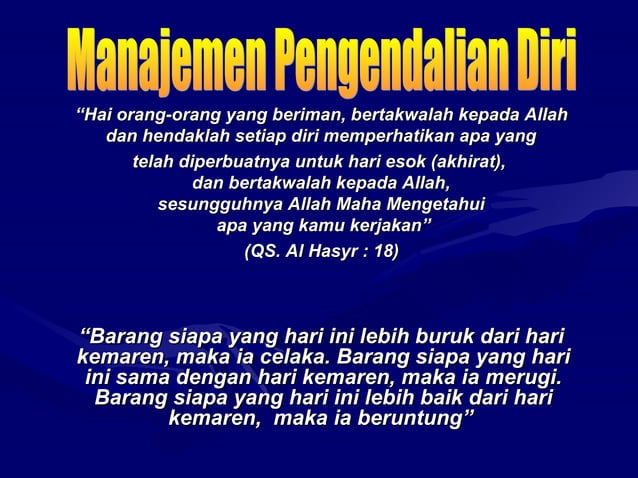 Manajemen diri | PPT