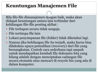 Manajemen file windows | PPTX