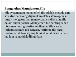 Manajemen file windows | PPTX