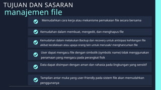 Pengenalan cara mengatur/manajemen penyimpanan file | PPTX