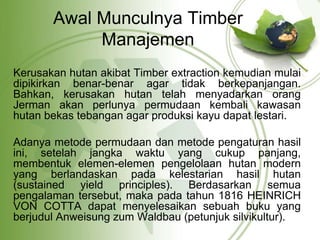MANAJEMEN HUTAN | PPTX