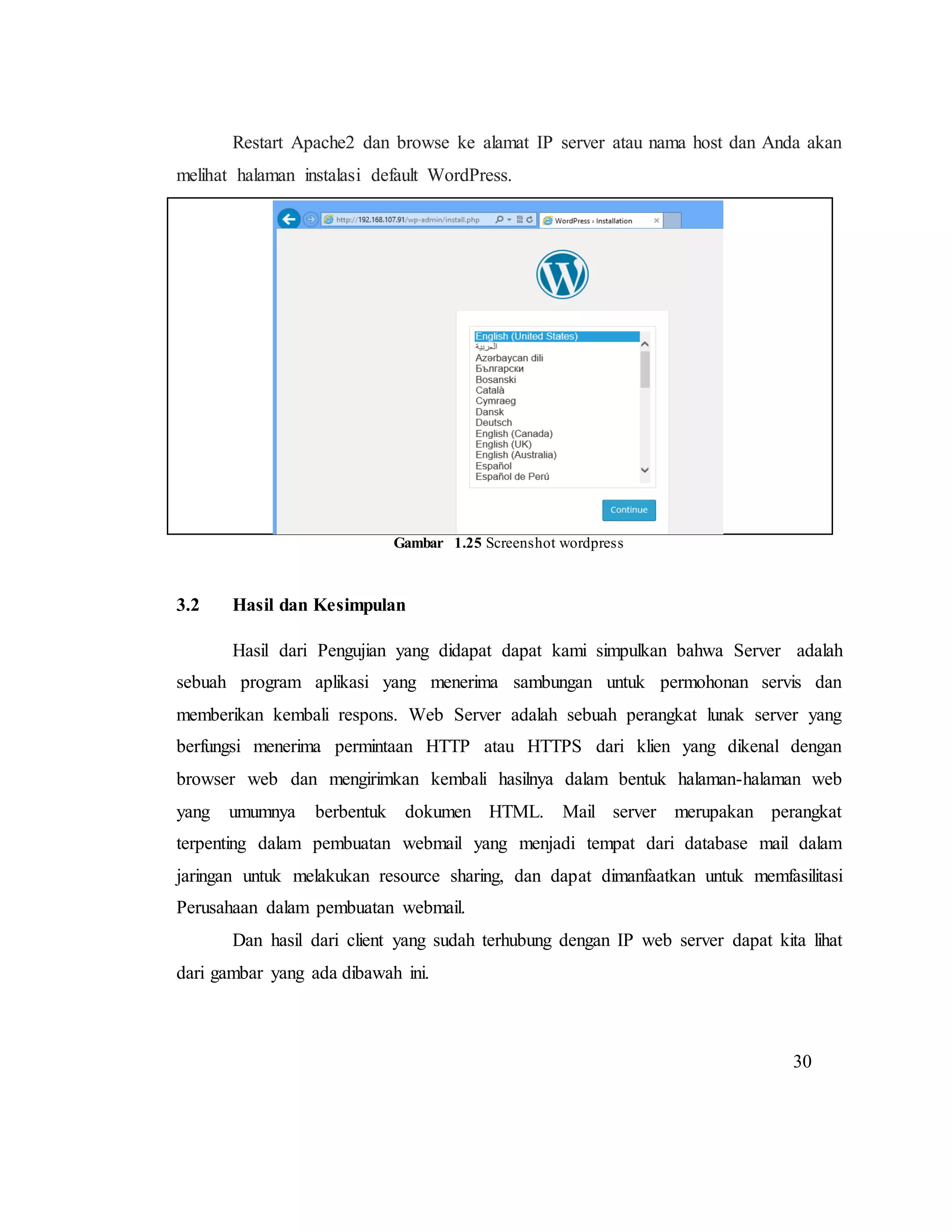 Manajemen jaringan server web server | PDF