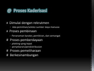 Manajemen kaderisasi | PPTX