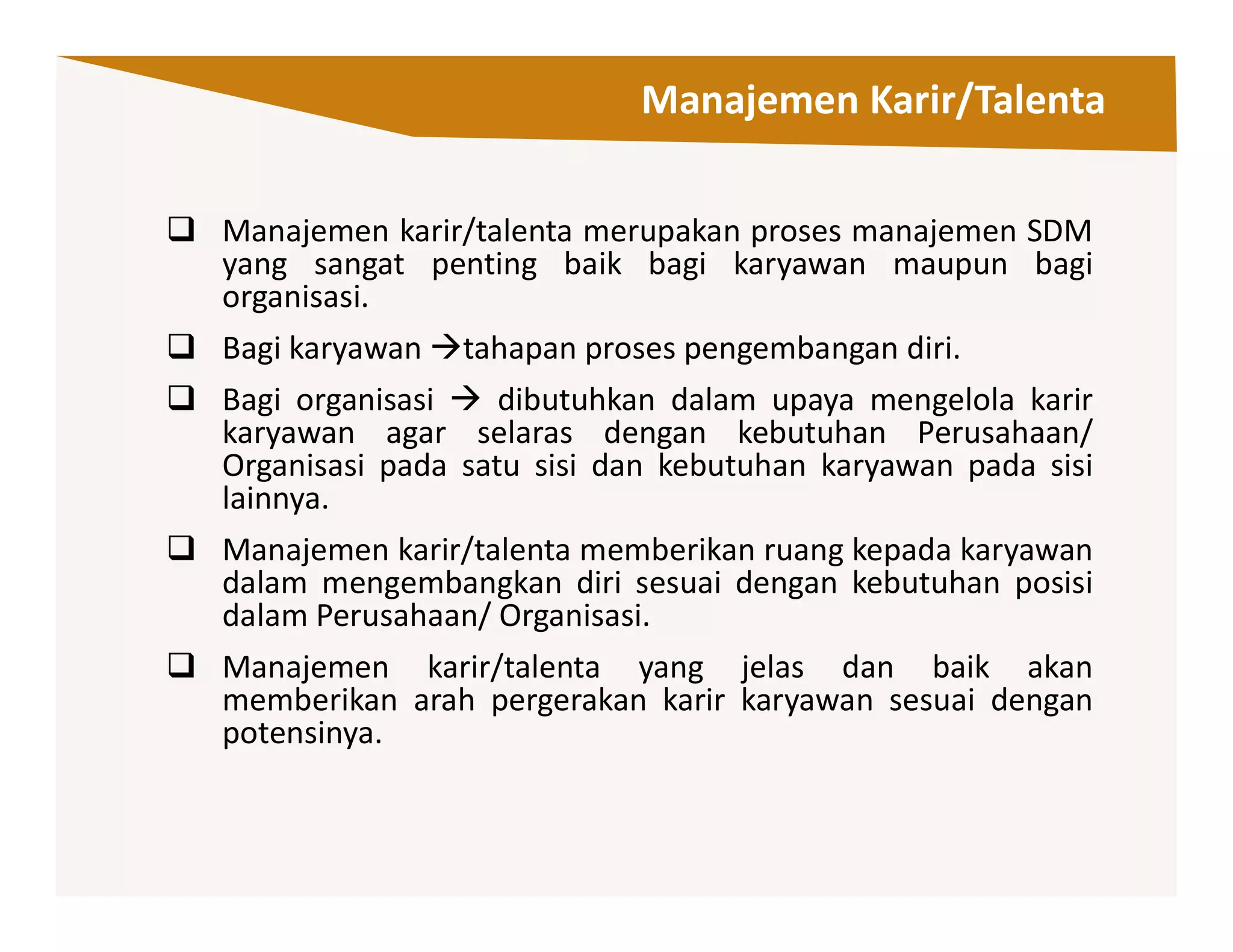 Sistem/ Manajemen karir/ Talenta - Career/ Talent Management System | PDF