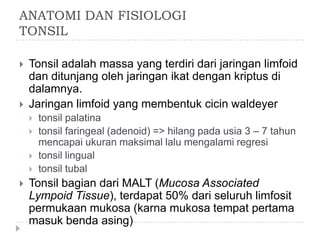 Manajemen kasus tonsilitis | PPTX