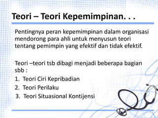 Manajemen kepemimpinan fix | PPT