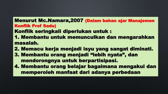 Manajemen konflik dan kolaborasi | PPTX