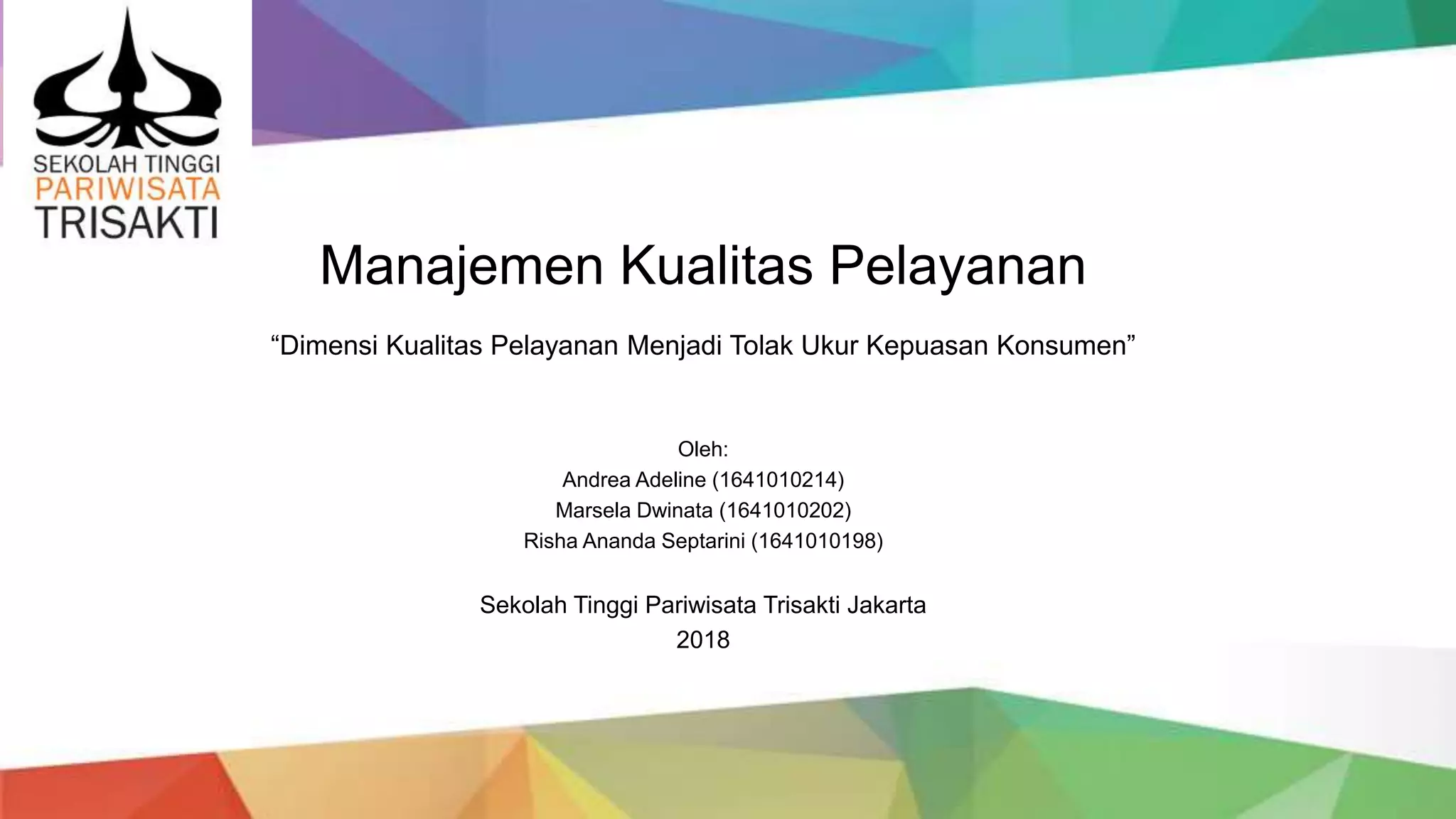 Manajemen kualitas pelayanan | PPTX