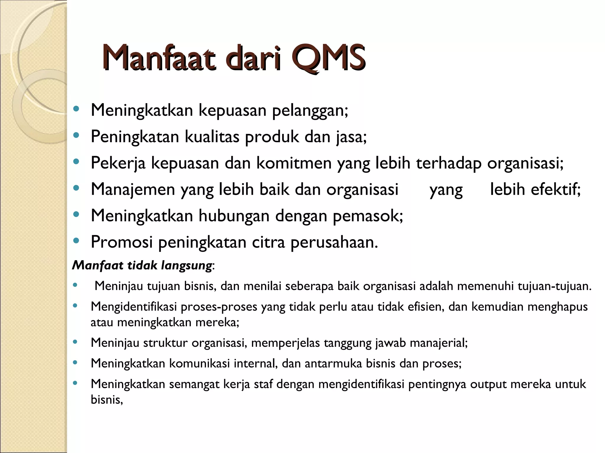 Manajemen kualitas qms | PPT