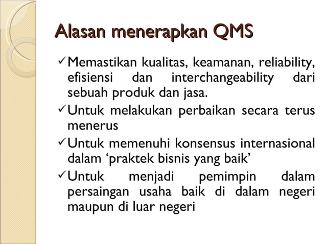 Manajemen kualitas qms | PPT