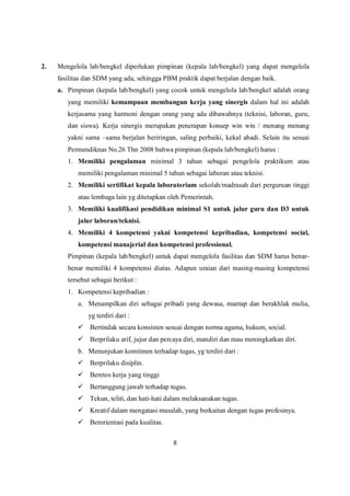 Manajemen lab dan bengkel | PDF