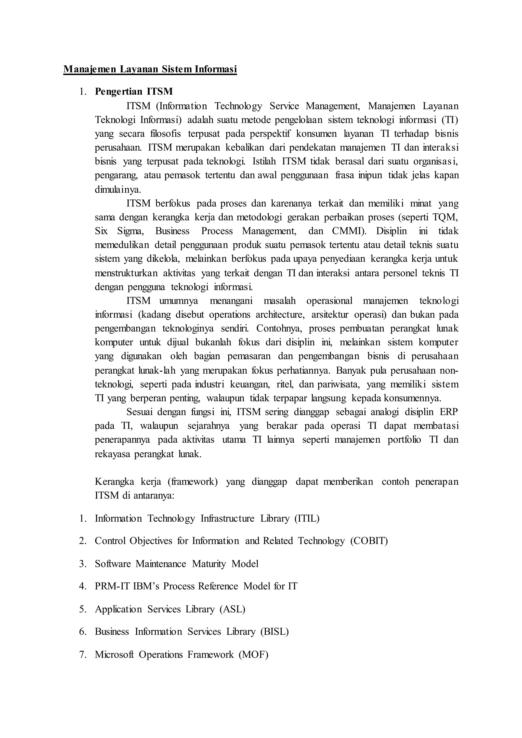 Manajemen layanan sistem informasi(1) | DOCX