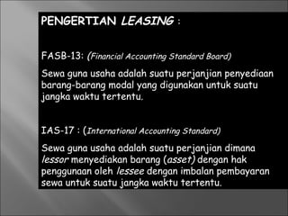 Manajemen leasing | PPT