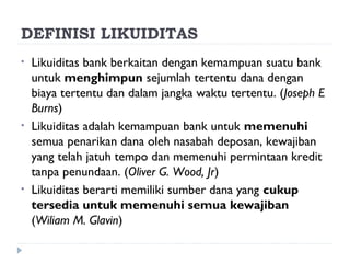 Manajemen Likuiditas Bank | PPT