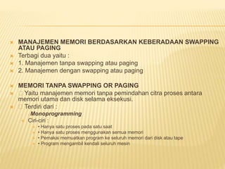 Helen Alida Abilio - Manajemen Memori | PPT