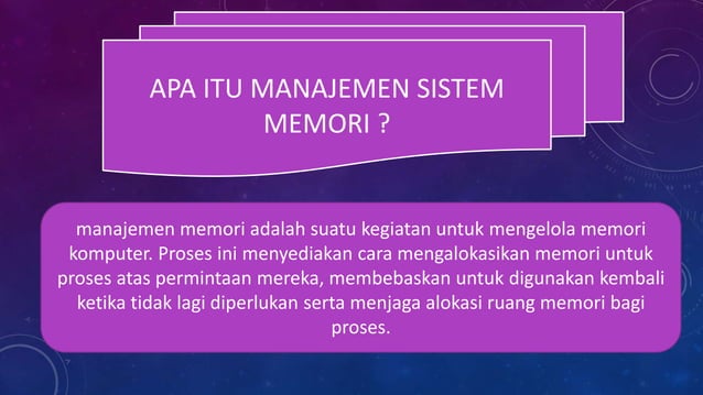 Manajemen memori pada os | PPTX