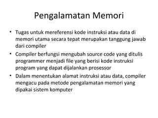 Manajemen memory dan Swapping | PPT
