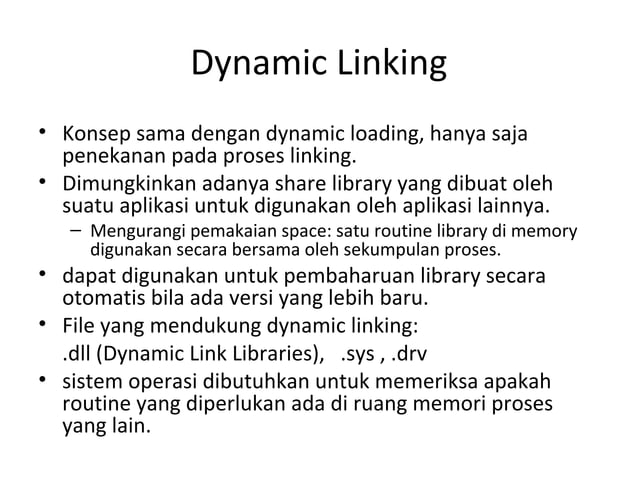 Manajemen memory dan Swapping | PPT