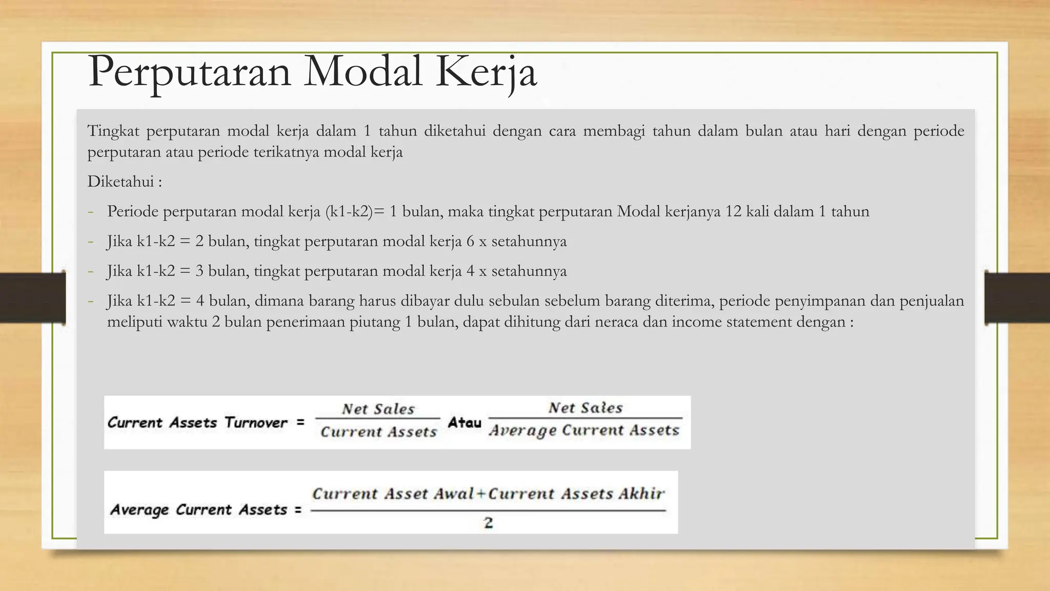 Pengertian, Konsep dan Jenis Modal Kerja | PPTX