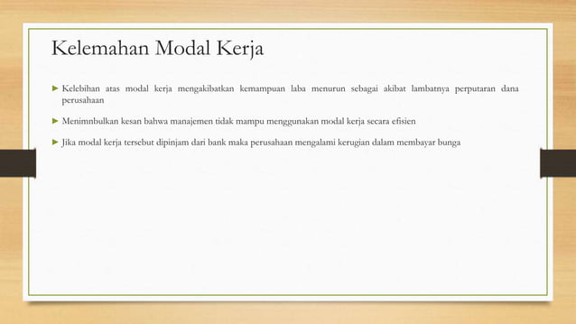 Pengertian, Konsep dan Jenis Modal Kerja | PPTX