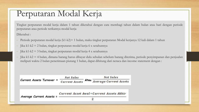Pengertian, Konsep dan Jenis Modal Kerja | PPTX