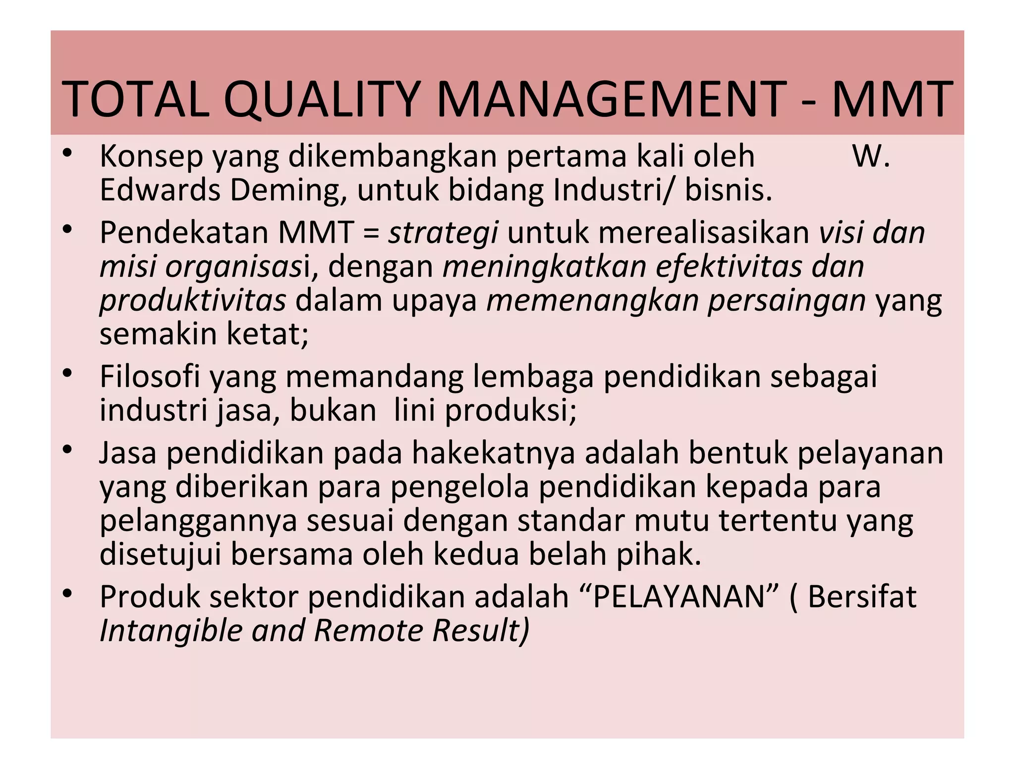 Manajemen mutu sekolah | PPT