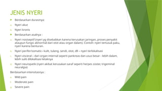 Implementasi Manajemen Nyeri dalam bidang Keperawatan | PPTX
