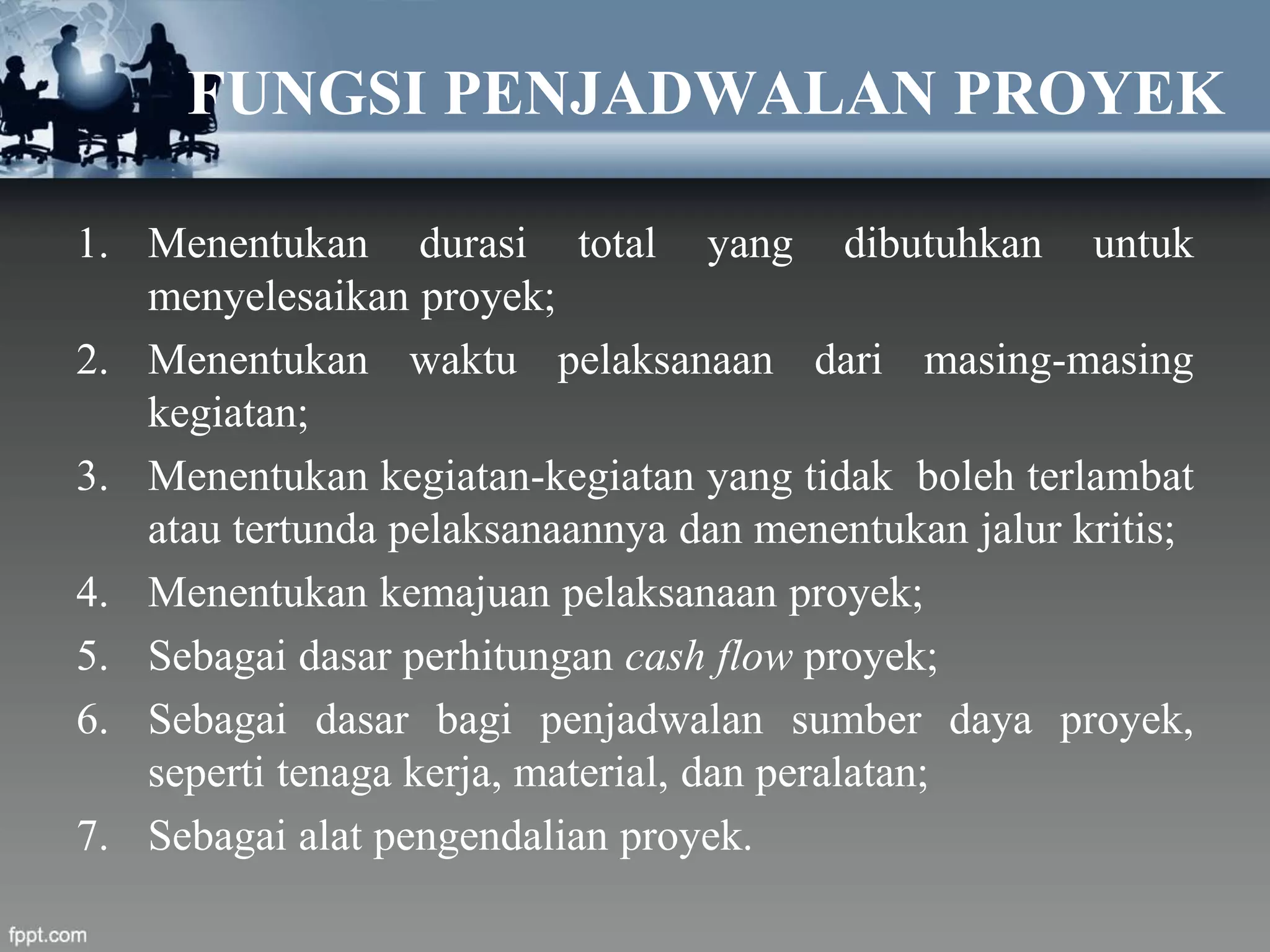 PERENCANAAN DAN PENJADWALAN PROYEK | PPT