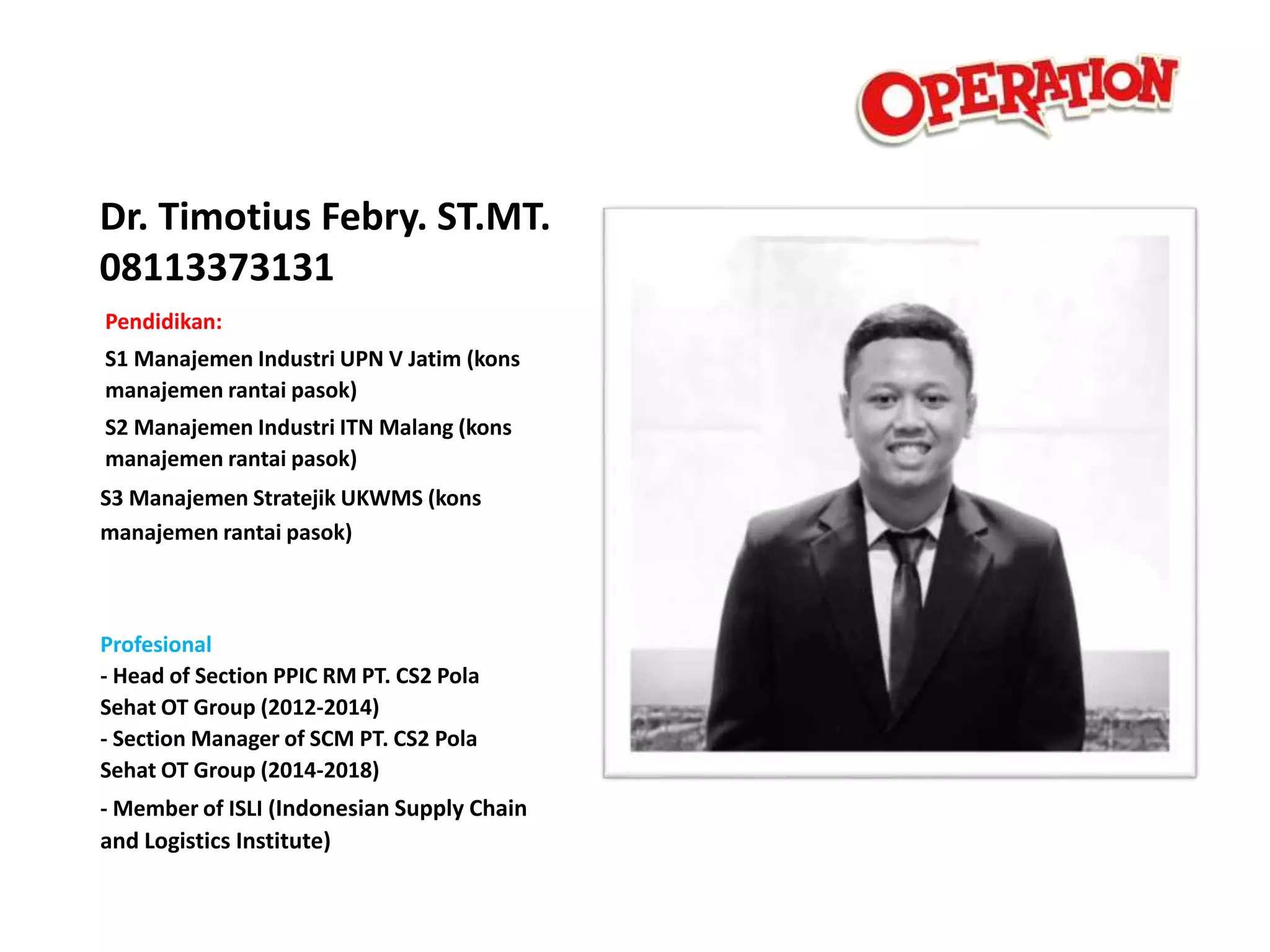 Manajemen operasional II | PPTX