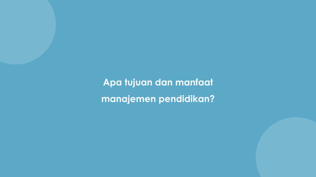 Manajemen Organisasi Bidang Pendidikan (Presentasi) | PDF