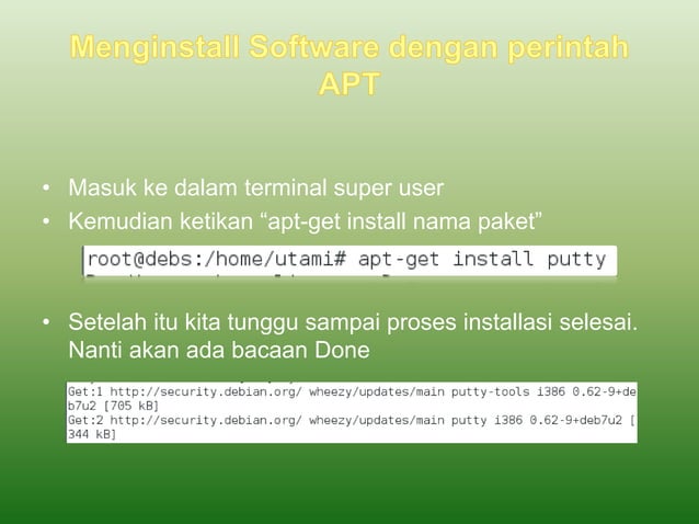 Manajemen paket pada debian wheezy | PPT