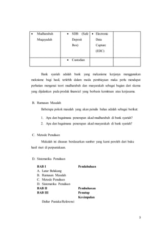 Manajemen pelayanan produk dan jasa bank syariah mudharabah dan musyarakah | PDF