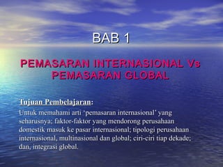 Manajemen pemasaran internasional | PPT