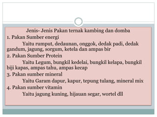 MANAJEMEN PEMBERIAN PAKAN TERNAK KAMBING DAN DOMBA.pptx