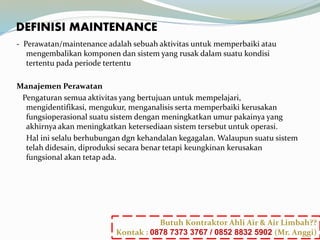 Teknik Maintenance WWTP & WTP, Manajemen Peralatan WWTP & WWTP, Cara Merawat WWTP, Cara Merawat ...