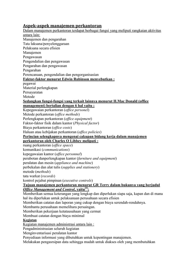 Manajemen perkantoran , manajemen syariah | PDF