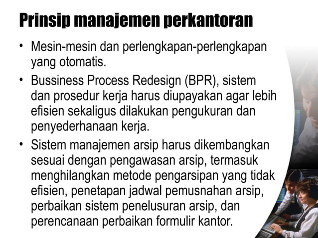 Manajemen perkantoran modern | PPT