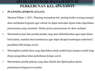 Manajemen perkebunan | PPTX