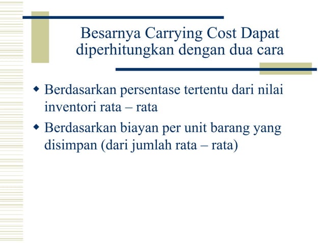 Manajemen persediaan | PPTX