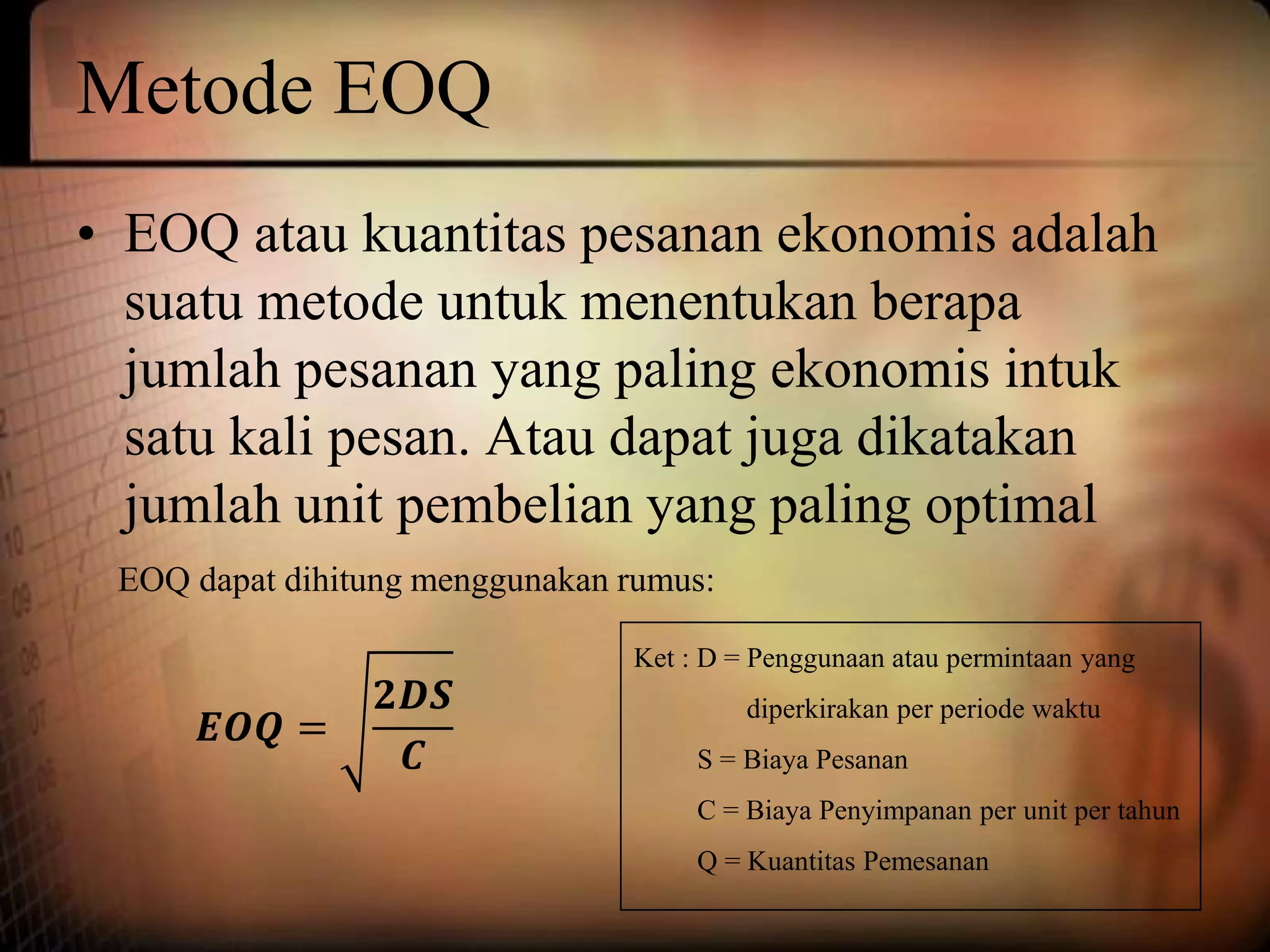 Manajemen persediaan | PPTX