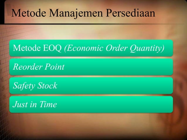 Manajemen persediaan | PPTX