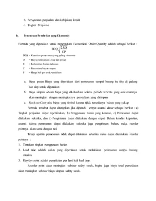 Manajemen persediaan | DOCX