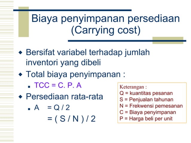 Manajemen persediaan | PPT