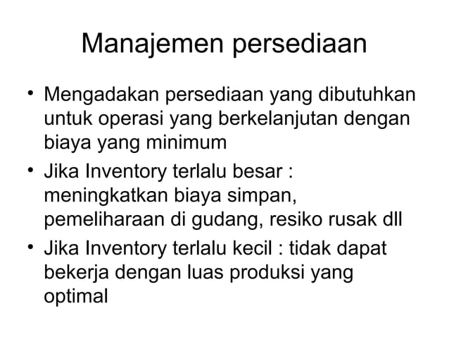 Manajemen persediaan | PPT
