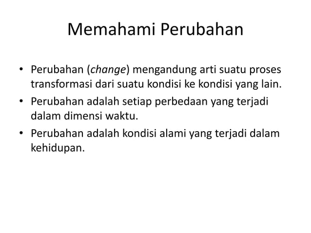 Manajemen perubahan | PPTX