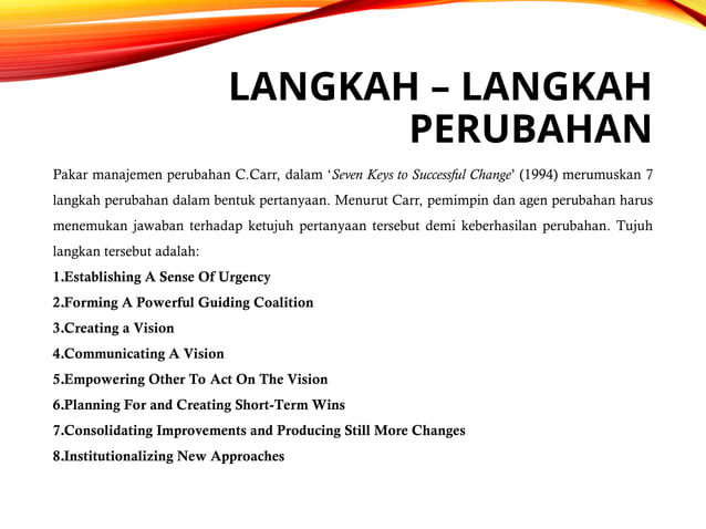 Manajemen Perubahan organisasi yang efektif | PPT