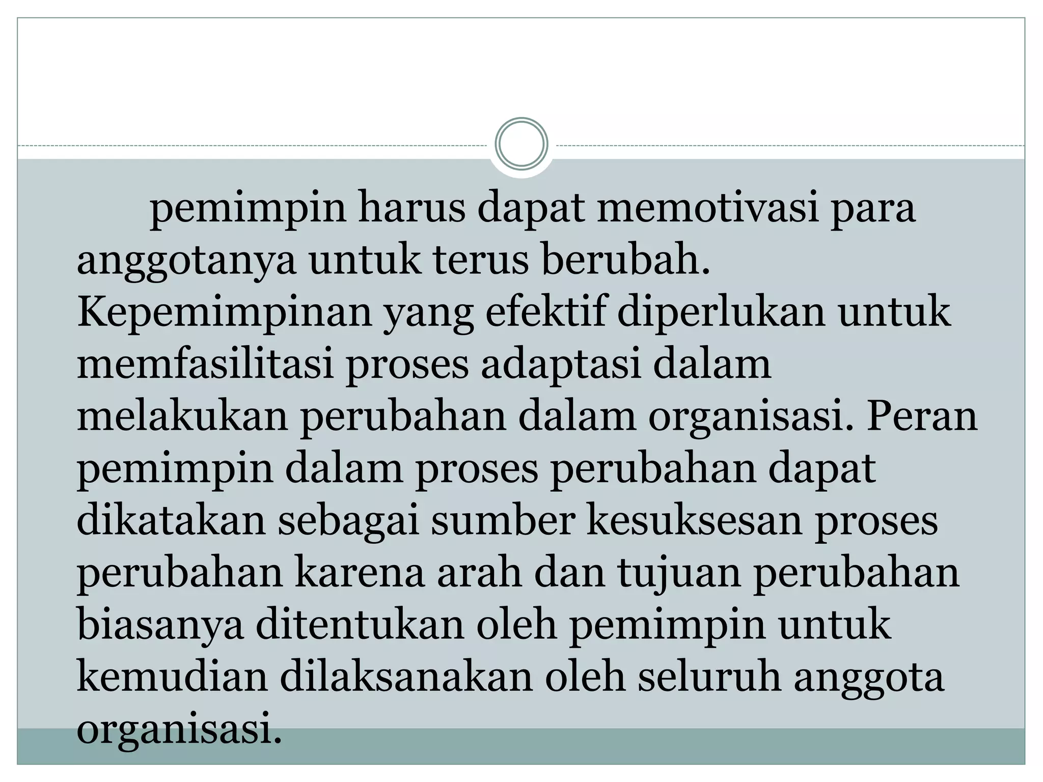 Manajemen perubahan dan inovasi | PPTX