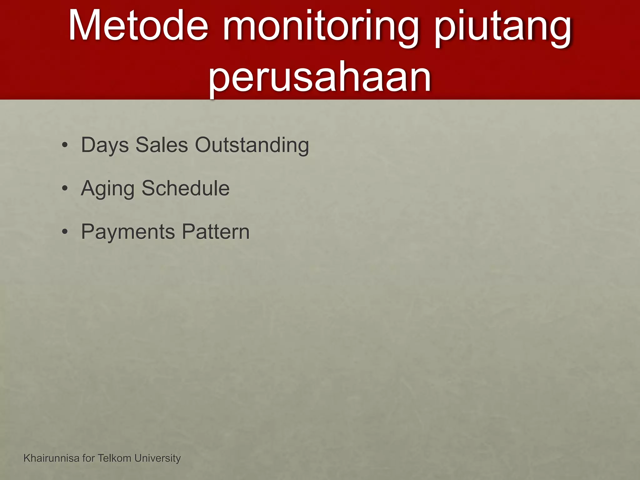 Manajemen piutang | PPTX