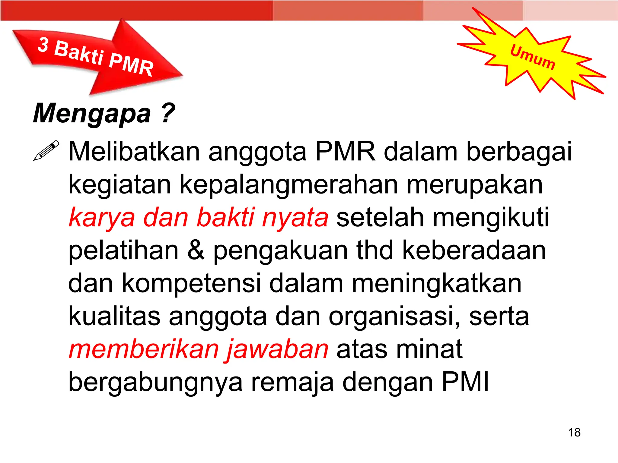 Materi Manajemen PMR Mula Madya dan Wira | PPT