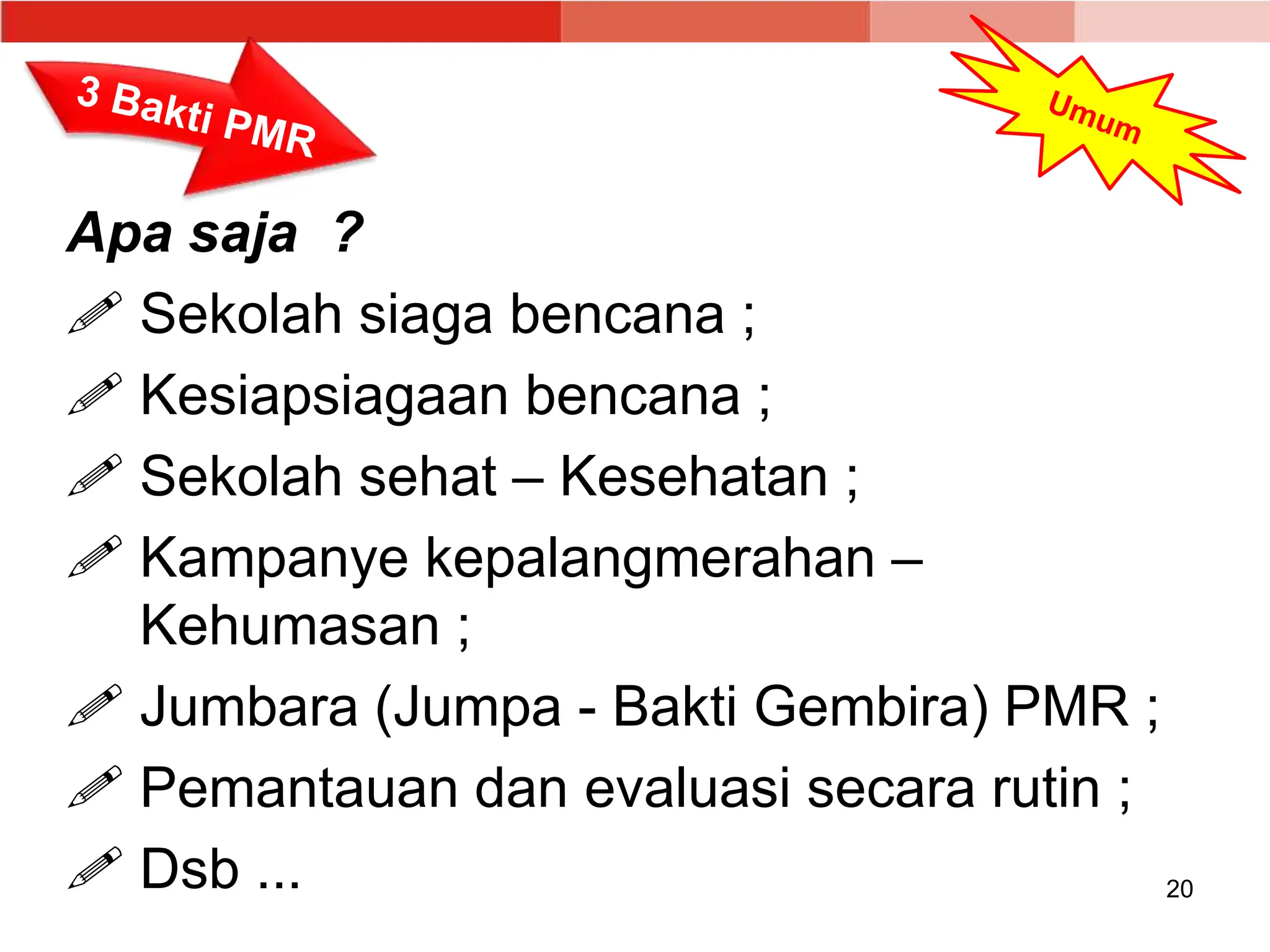 Materi Manajemen PMR Mula Madya dan Wira | PPT